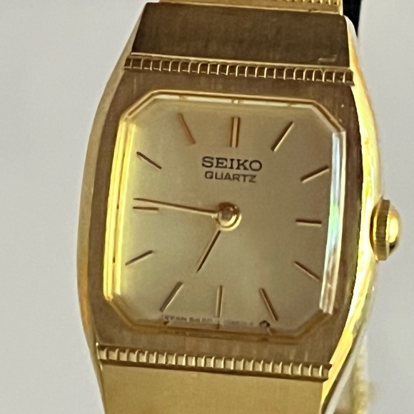 Seiko | Accessories | Seiko Quartz Gold Tone Tank Watch | Poshmark